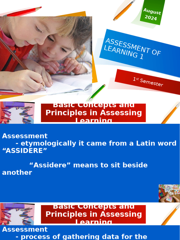 Basic Concepts and Principles in Asessing Learning | PDF | Career & Growth