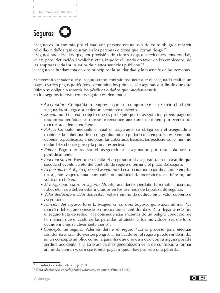 Tema de exposición - Seguros | PDF