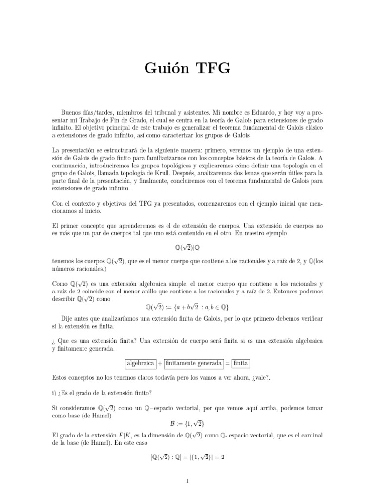Guión TFG | PDF