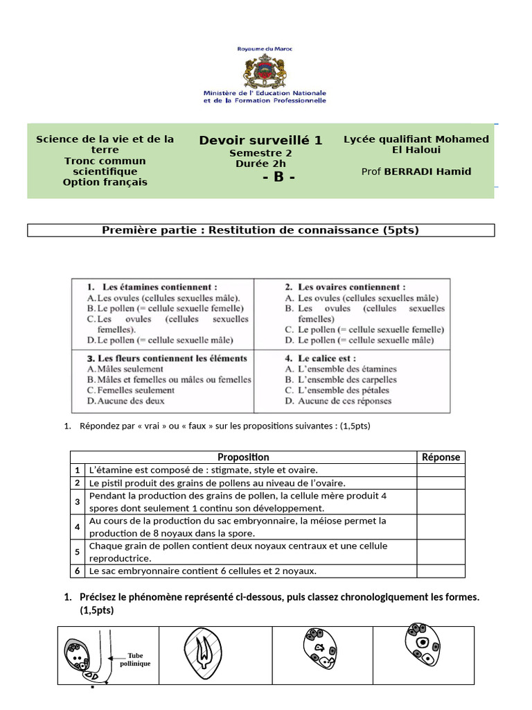 Controle Continu Reprod | PDF