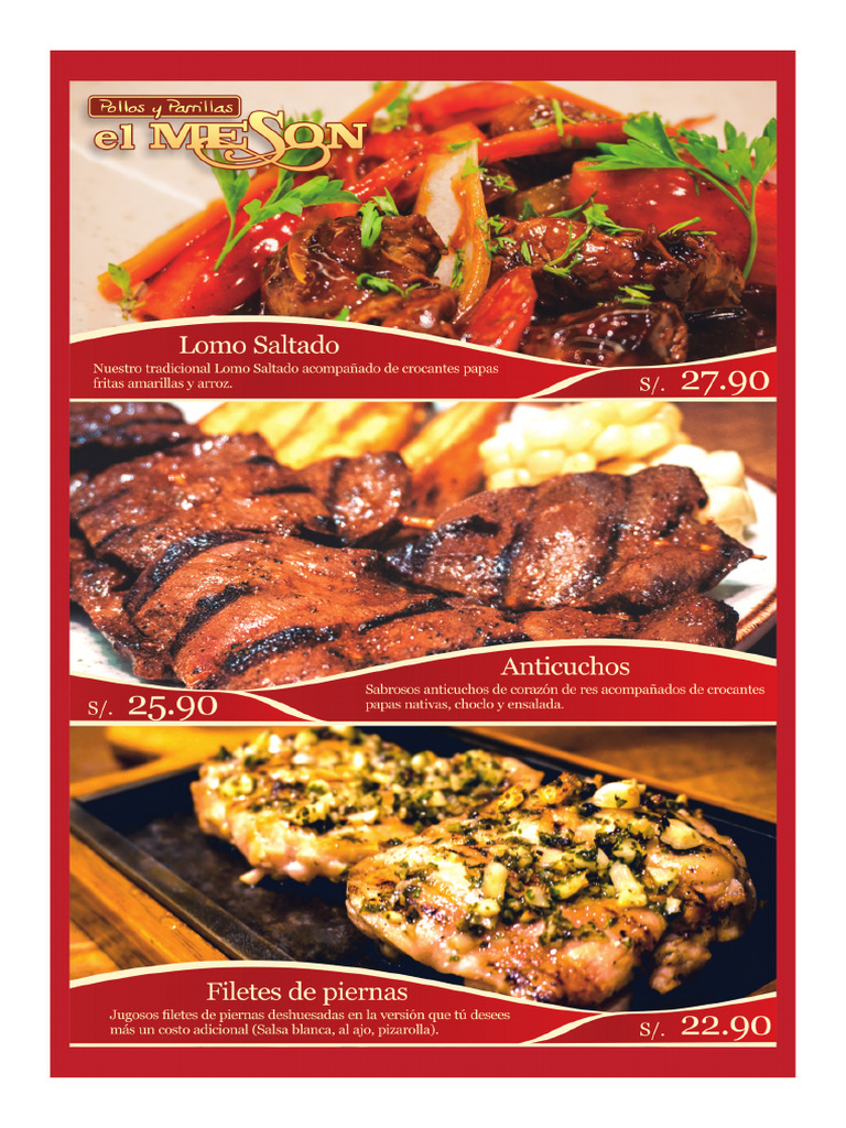 Cartas Real El Meson 2022 Nuevos | PDF