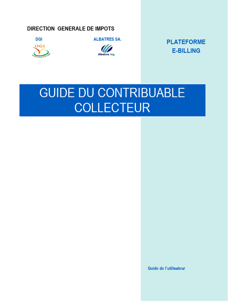 guide_contribuable_collecteur_E-BILLING_08032024 | PDF