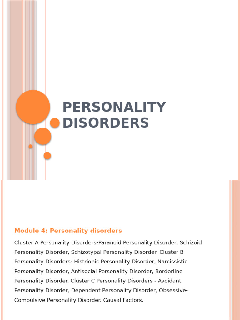 Personality Disorders | PDF