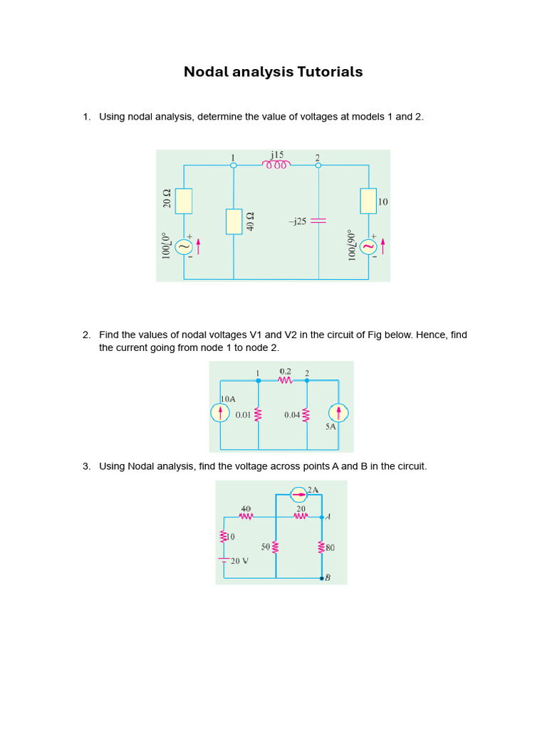 Nodal Analysis Tutorials | PDF