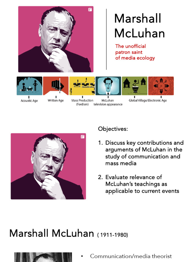 Marshall McLuhan - The Unofficial Patron Saint of Media Ecology | PDF