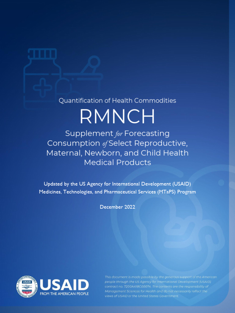 20 425 RMNCH Forecasting Supplement USAID MTaPS Rev 5 Dec 2022 | PDF