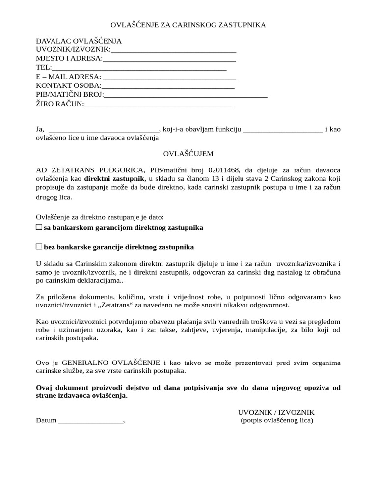 Ovlascenje NOVO | PDF