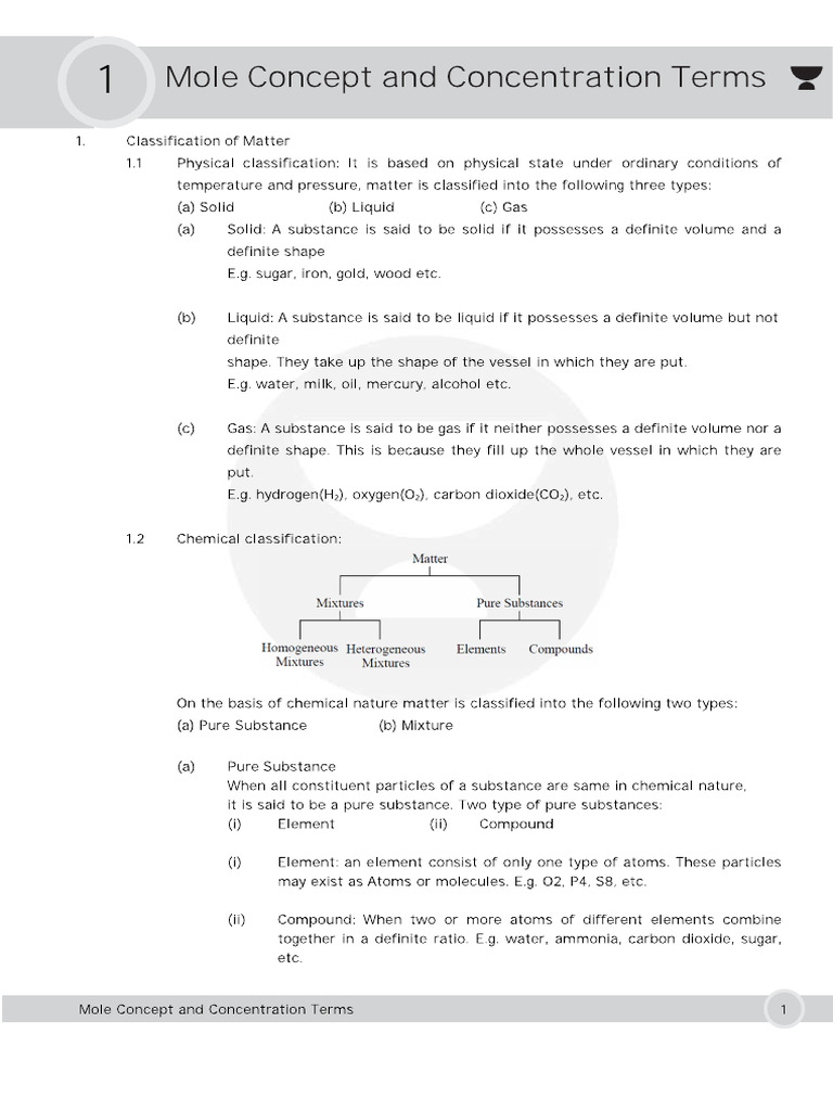 Mole Concpt - Conc. Terms 3.0 With Practice Questions (1) | PDF
