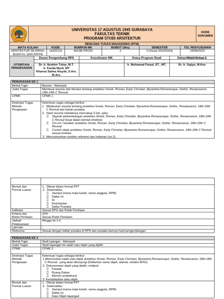 Asbk Gasal 2023-2024 RTM | PDF