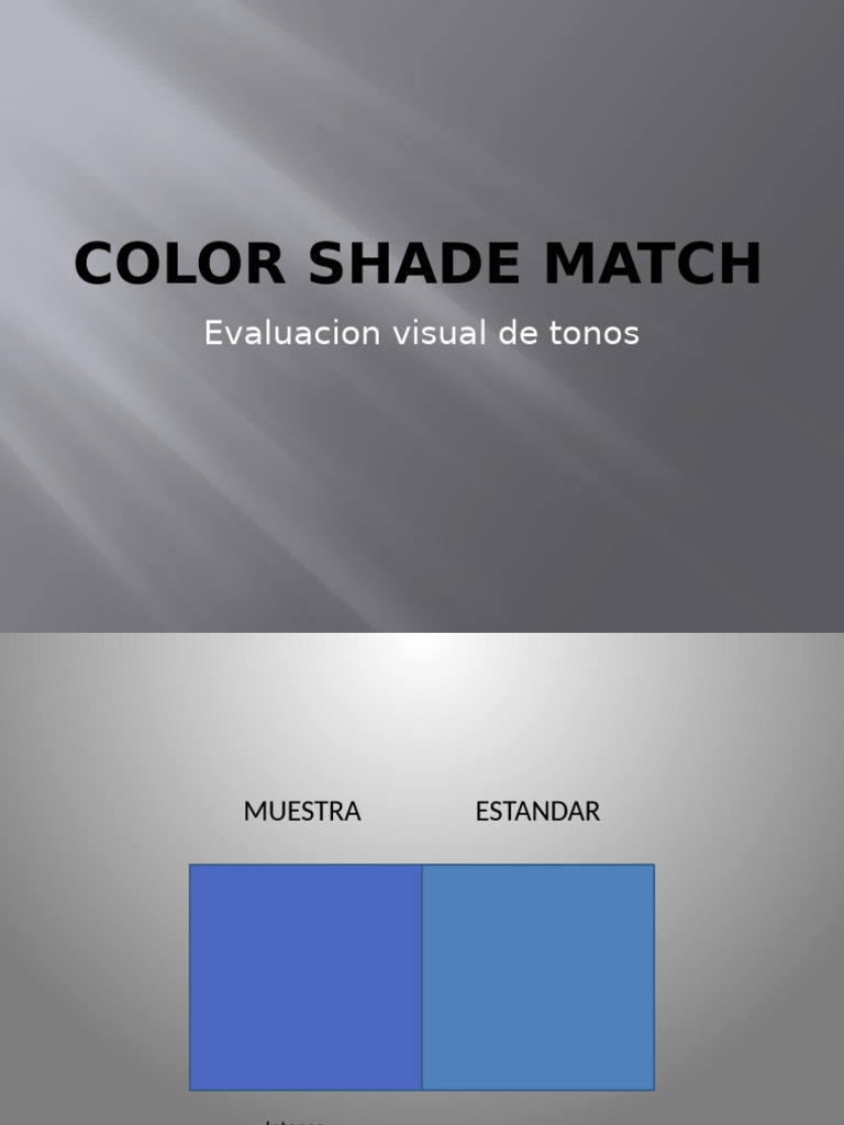 Color Shade Match | PDF