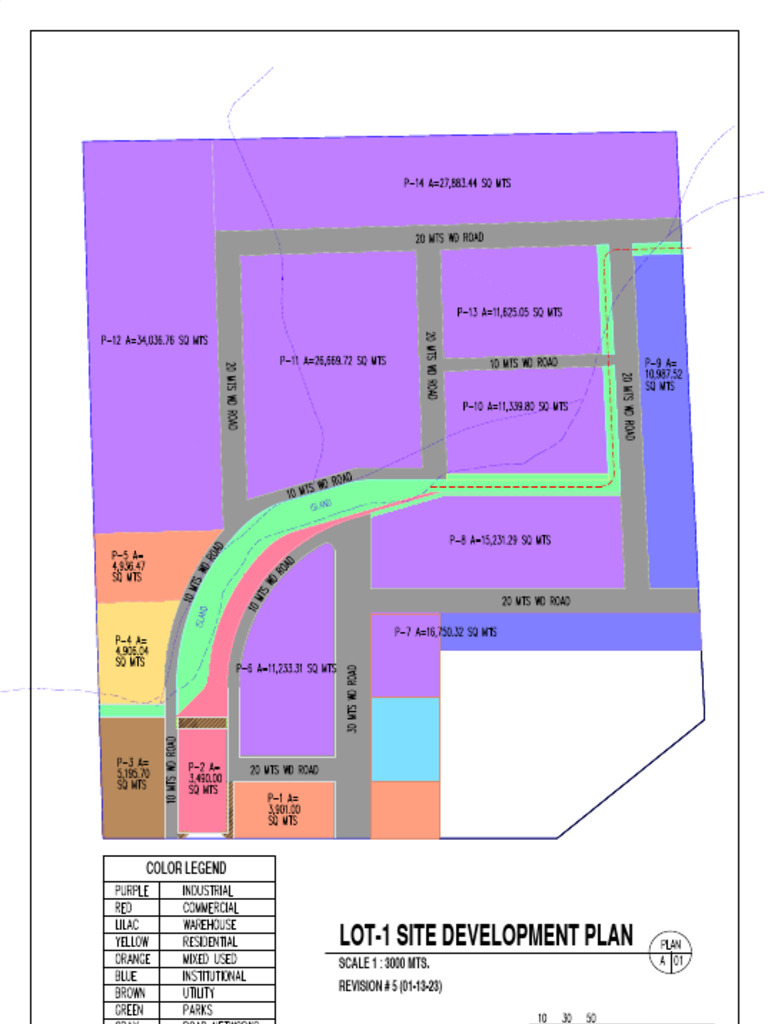 Cmu Lot 1 Site Development Plan With Color Legend | PDF