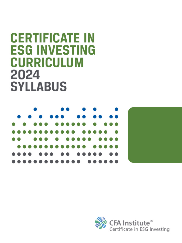 2024-ESG Syllabus | PDF