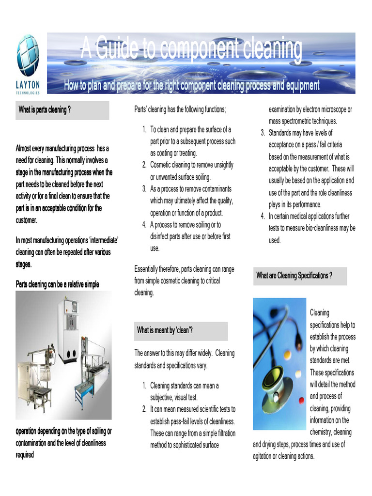 Guide to component cleaning | PDF