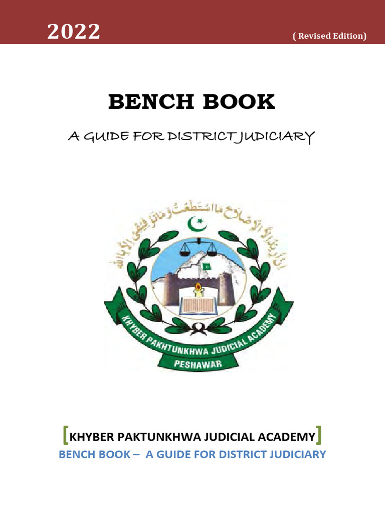 2022 Bench Book (A Guide For District Judiciary) | PDF