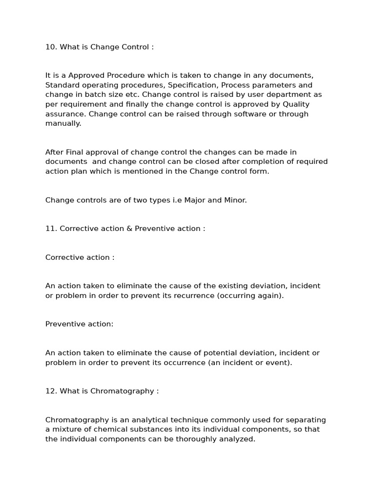 Quality Control Interview Questions With Answers Part 3 | PDF