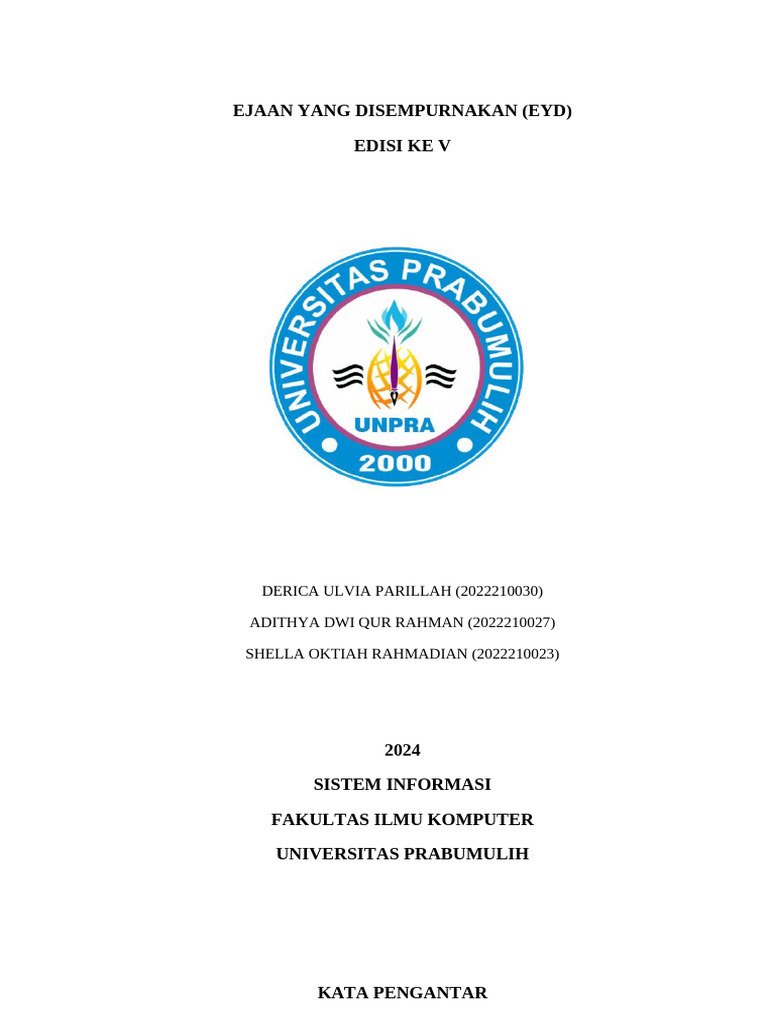 Ejaan Yang Disempurnakan Edisi V Kelompok 3 | PDF