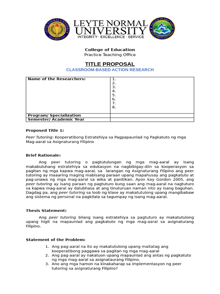 Title Proposal | PDF