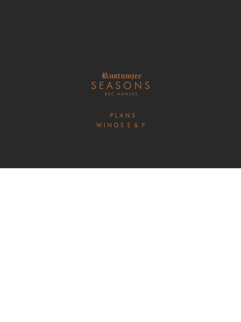 Rustomjee Seasons Plans Wing E & Wing F | PDF