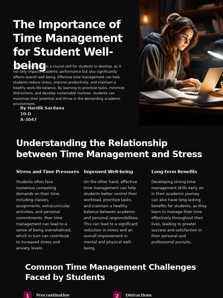 The Importance of Time Management For Student Well Being | PDF ...