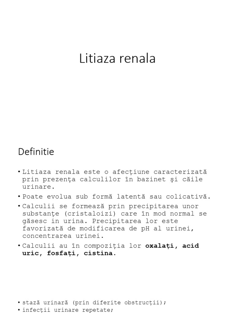 Litiaza Renala | PDF