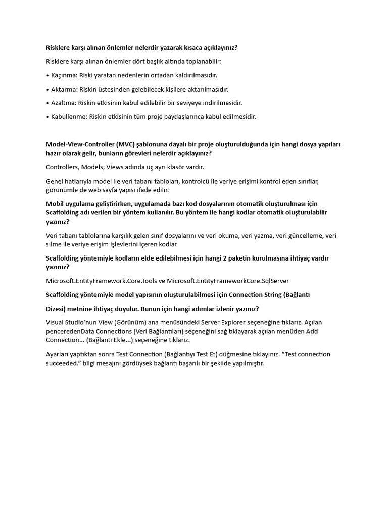 Yazılım Projesi | PDF