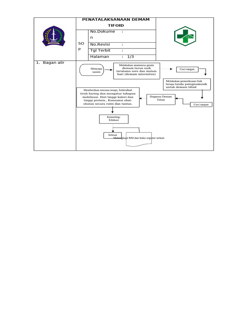 Bagan Alir Demam Tifoid | PDF