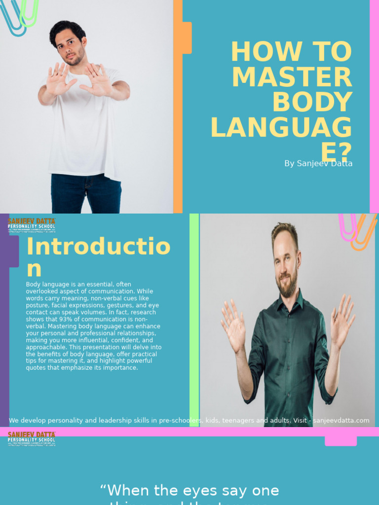 How To Master Body Language? | PDF | Body Language | Nonverbal ...