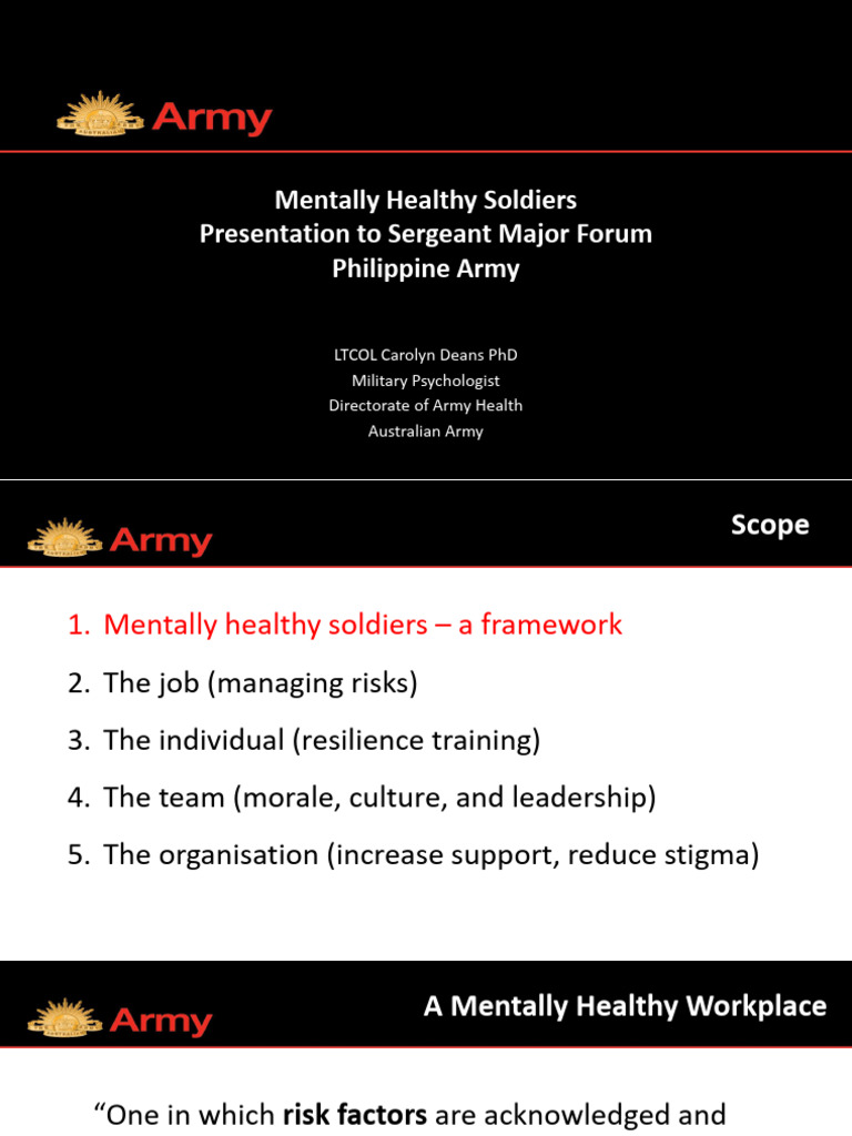Mental Health - LTCOL Deans | PDF