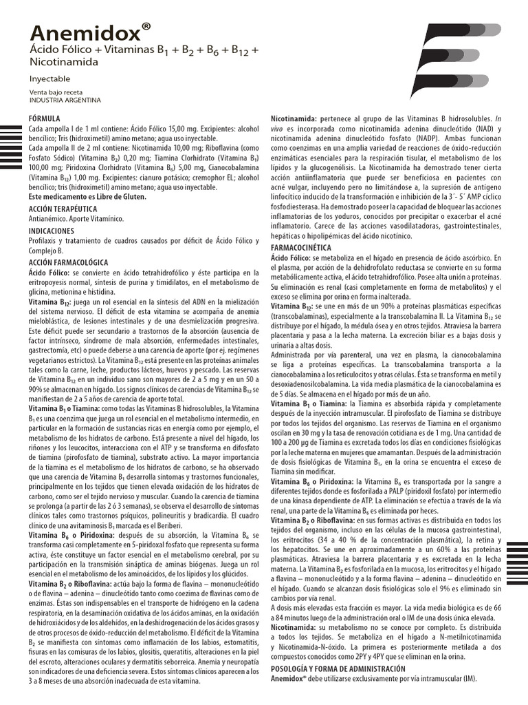 Anemidox-Inyectable_prospecto | PDF