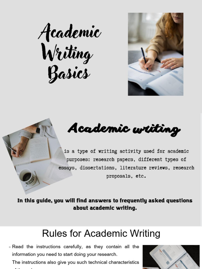 1. Academic Writing Basics | PDF
