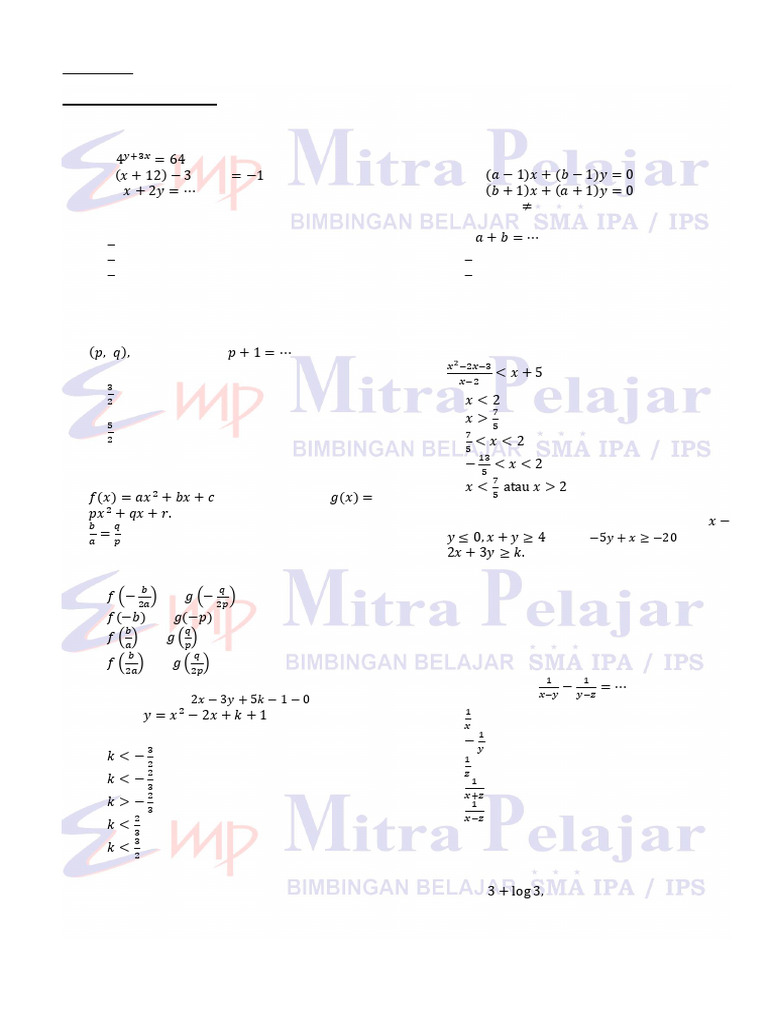 Um Ugm 2014 2018 Matematika Dasar Pdf