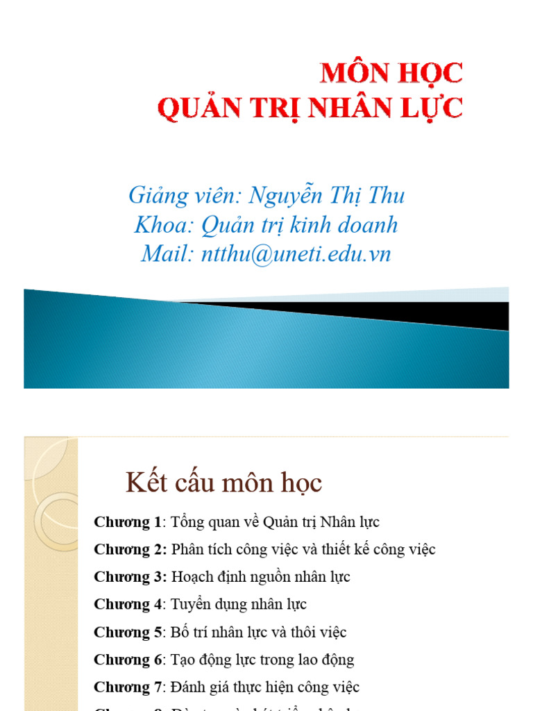 Chuong 1 - Tong Quan Ve Quan Tri Nguon Nhan Luc (Compatibility Mode) | PDF