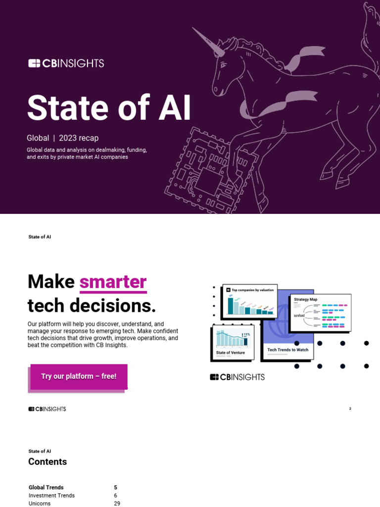 CB Insights - Artificial Intelligence Report 2023 | PDF