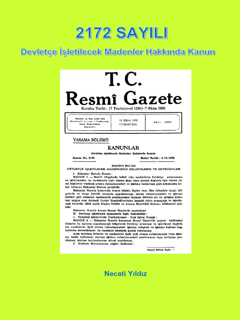 2172 Sayili Kanun | PDF