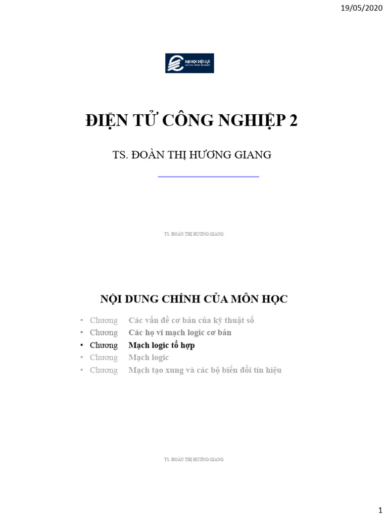Điện Tử Công Nghiệp 2 - c3 - to - sv | PDF