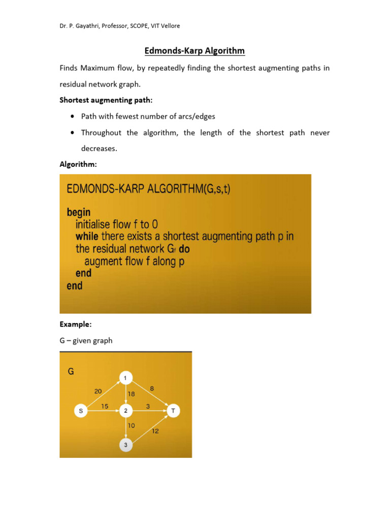 Edmonds Karp Algorithm | PDF Edmonds Karp Algorithm | PDF