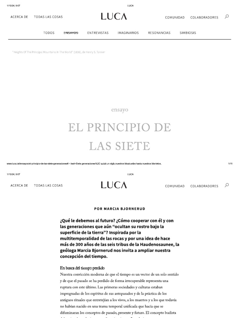 Marcia Bjornerud El Principio De Las 7 Generaciones Pdf