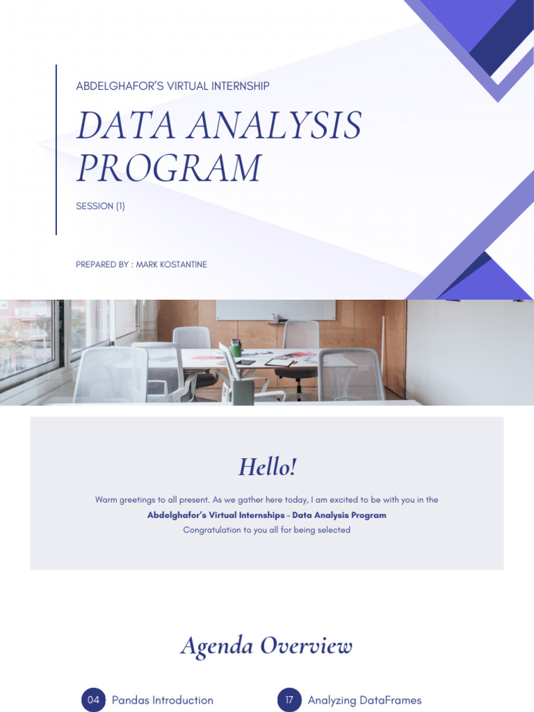 Data Analysis Program - Session 1 | PDF