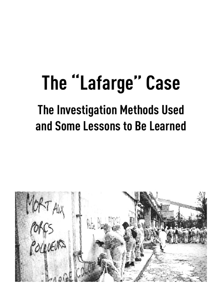 Lafarge Case The Investigation Methods Used Read | PDF