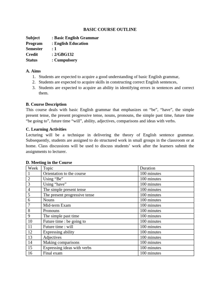 Rps-basic English Grammar | PDF