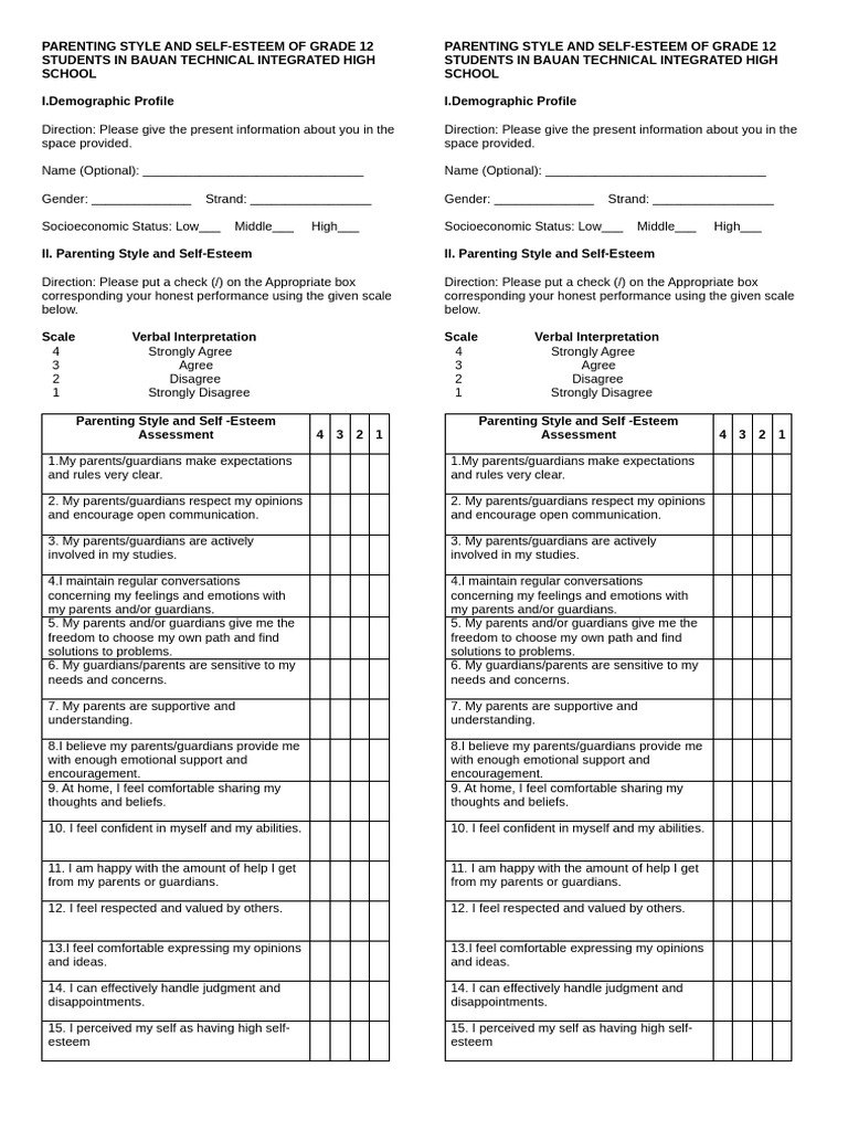 Survey Questionnaire | PDF