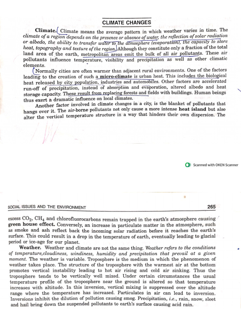 Climate Change Notes | PDF