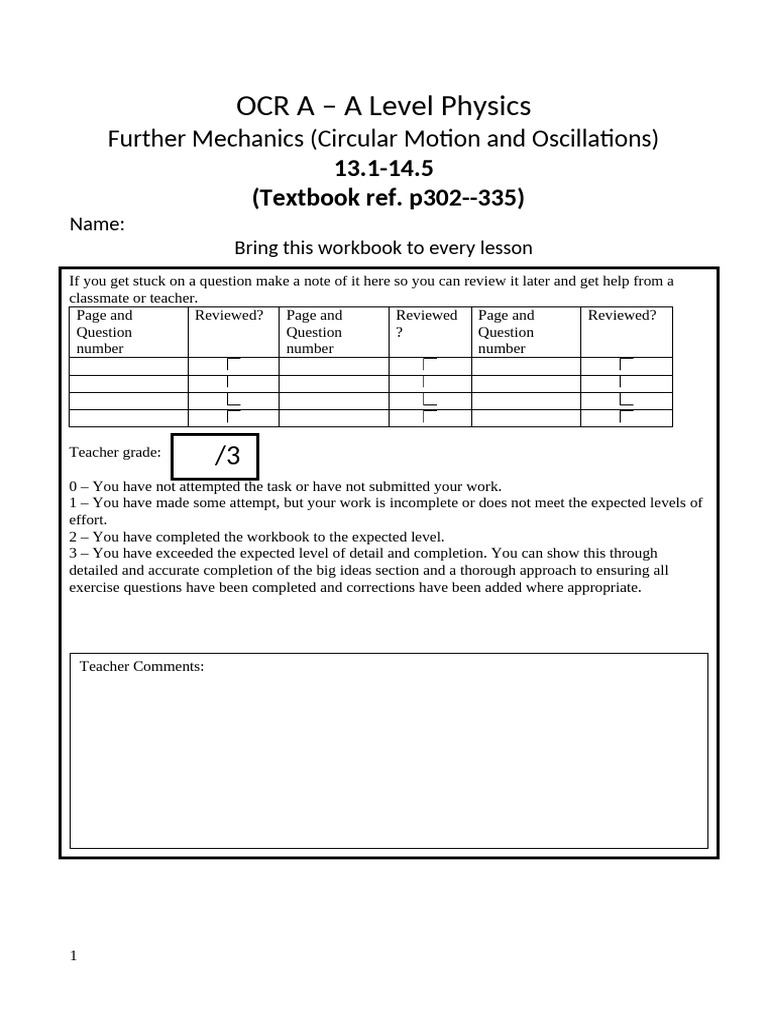 16 17 Further Mechanics Workbook | PDF