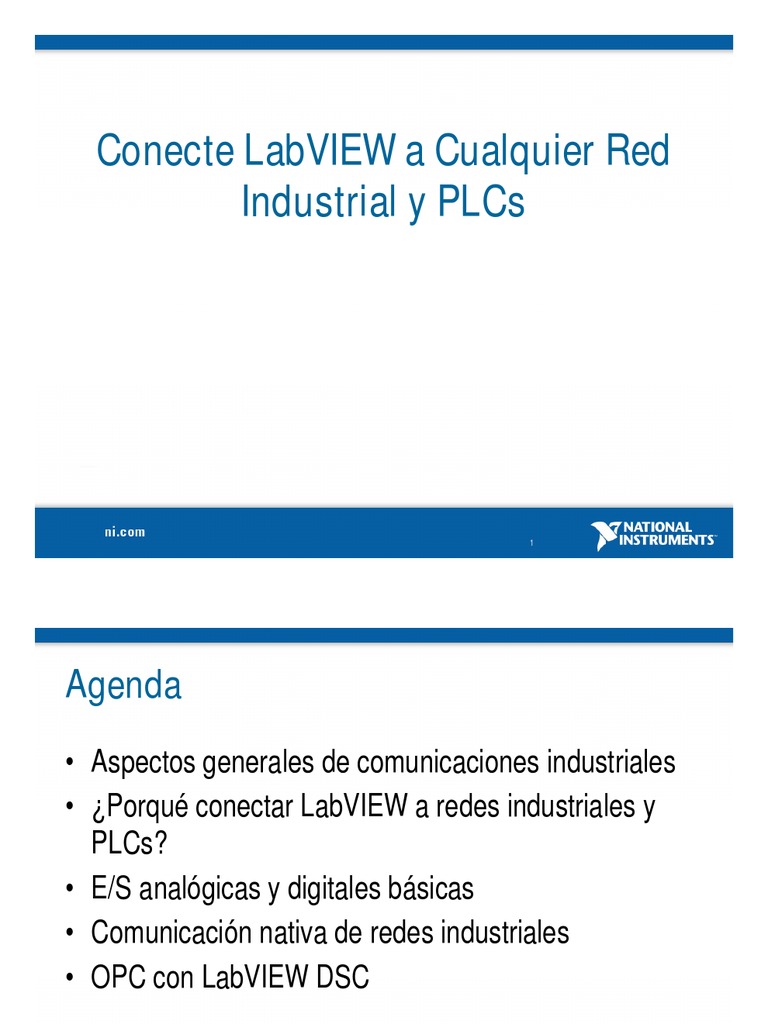 Conectividad de LabVIEW Con PLCs y Dispositivos Industriales | PDF ...