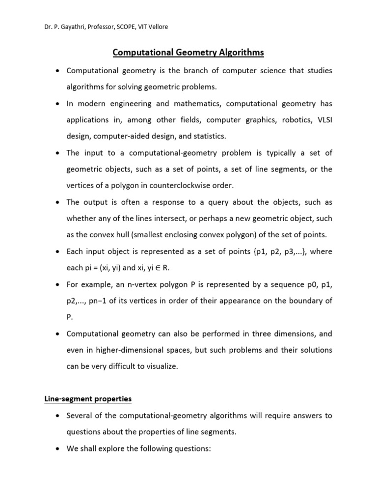 Computational Geometry | PDF