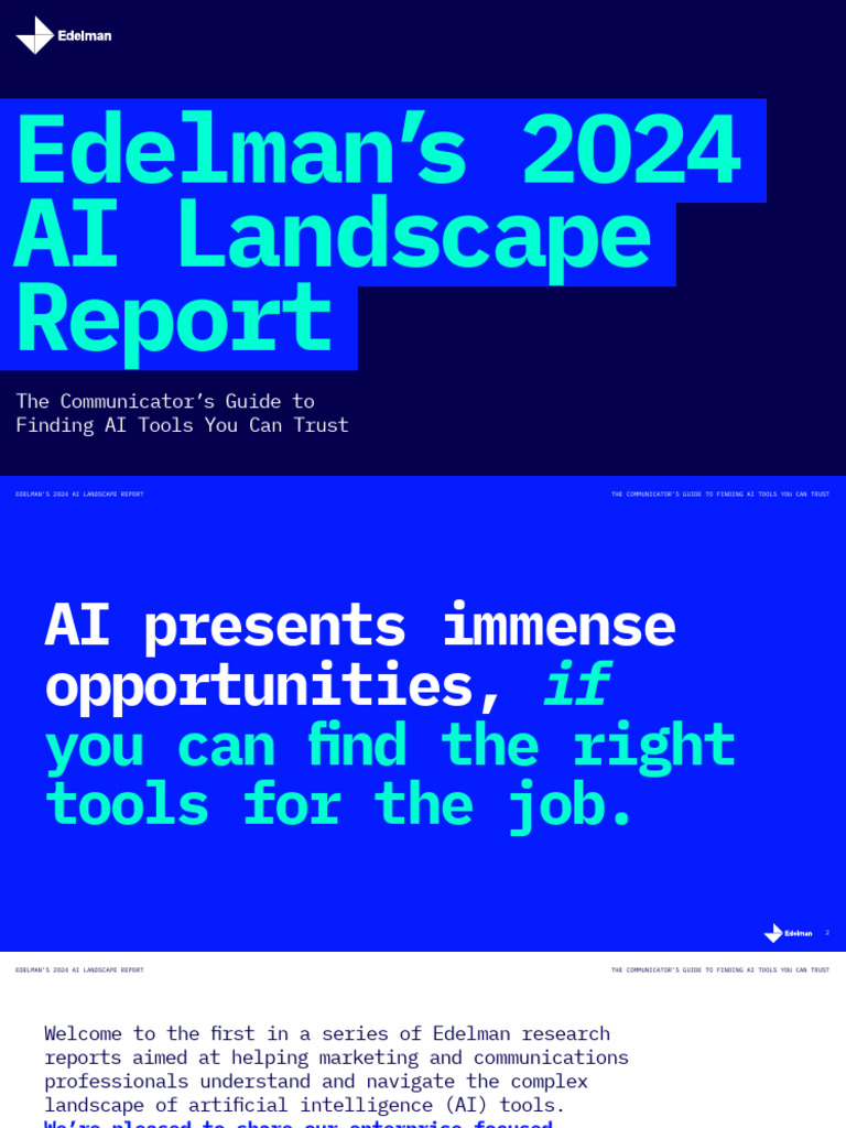 Edelman 2024 AI Landscape Report | PDF