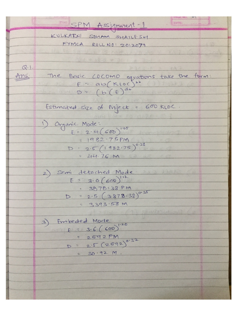 SPM Assignment1 | PDF