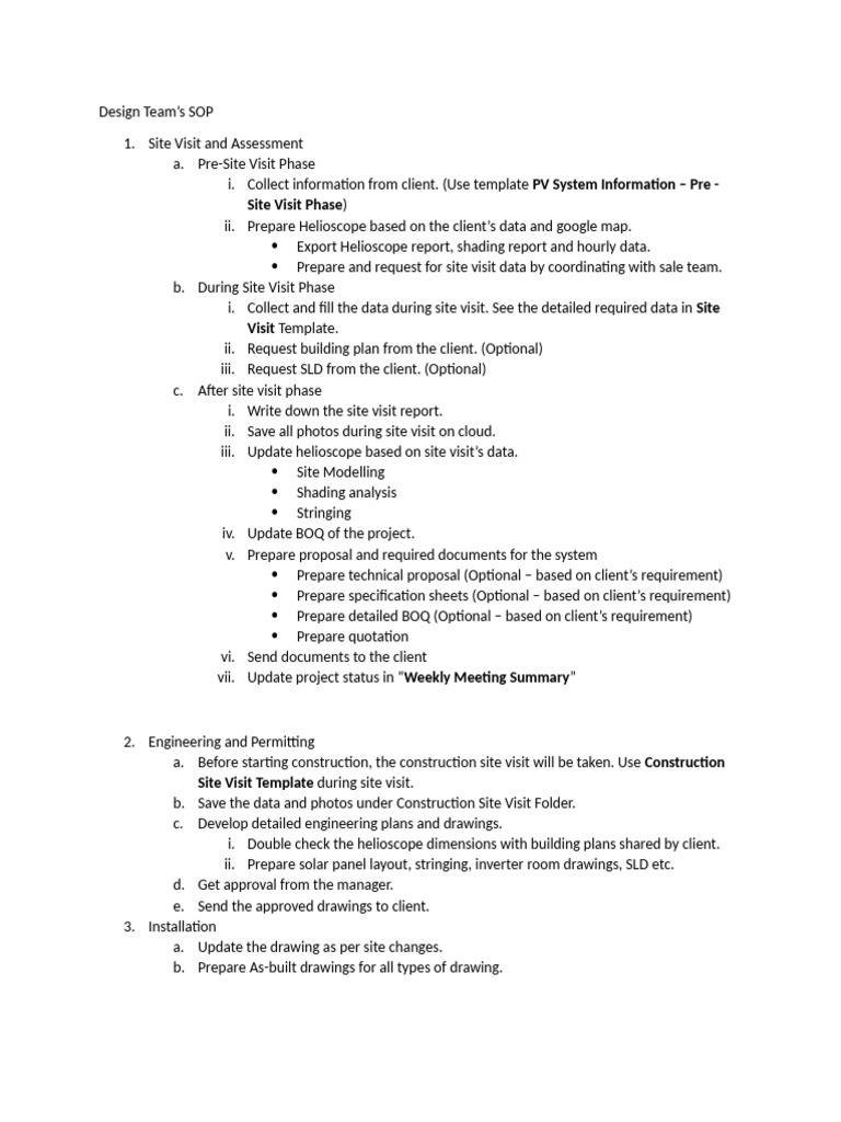 SOP Design Dept | PDF | Technology & Engineering