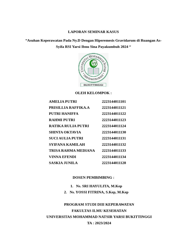 Laporan Seminar Kasus Heg | PDF