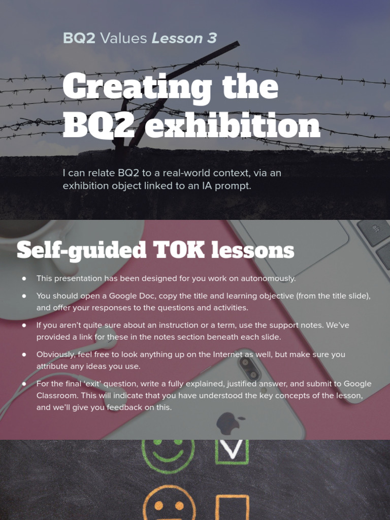 2.3 Creating the BQ2 exhibition (self-guided lesson presentation) | PDF